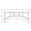 Custom Raised Panel Arched Valance - Cabinet Joint