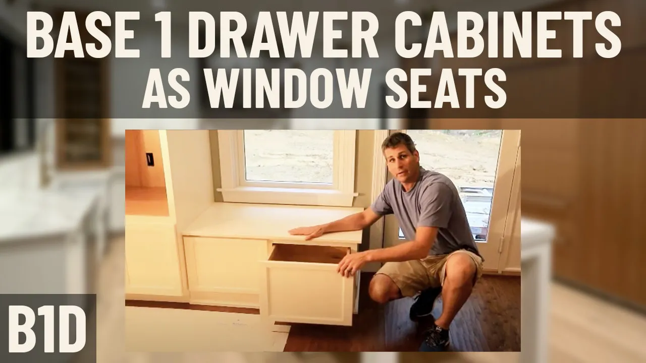 Base 1 Drawer Cabinets as Window Seat (B1D) - Cabinet Joint