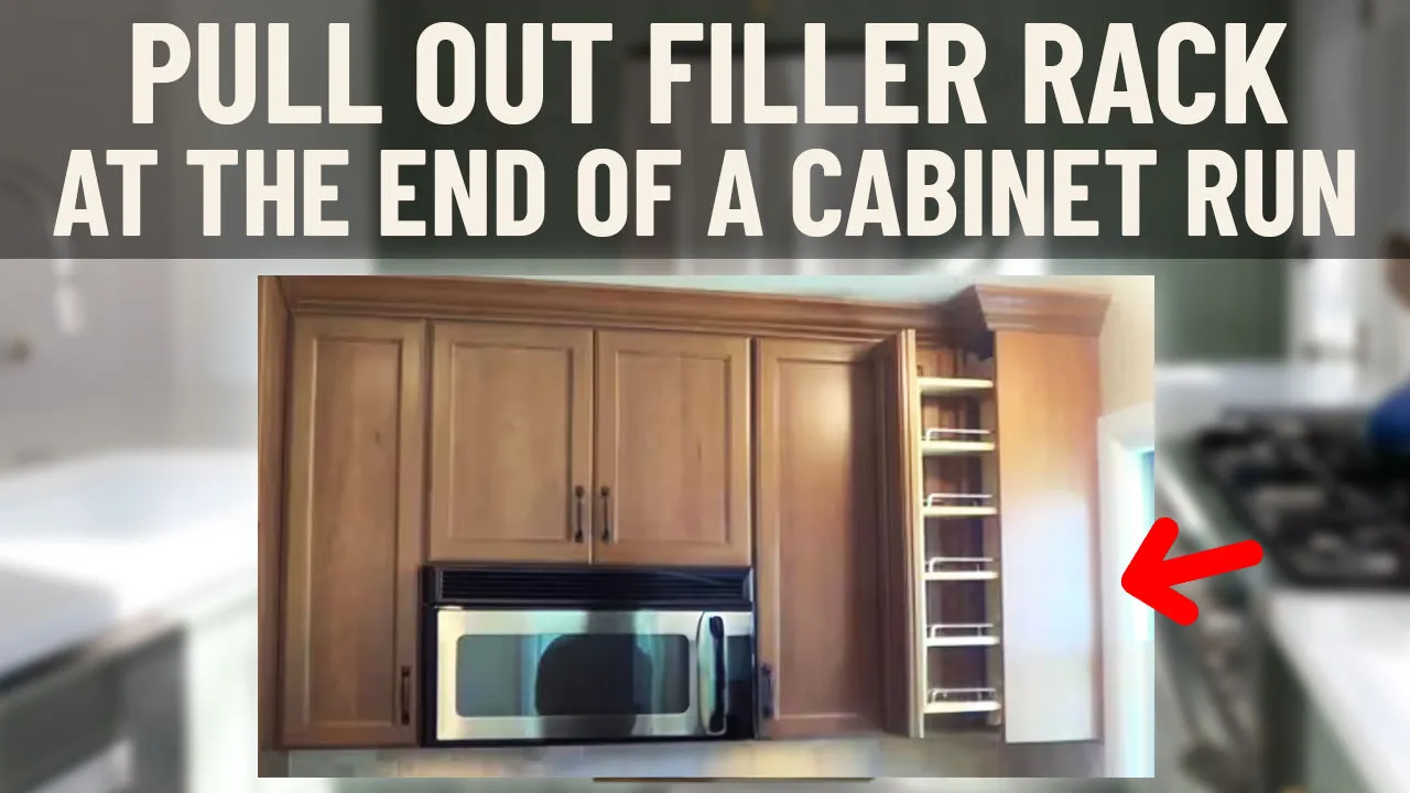 Pull Out Filler Rack at End of a Cabinet Run - Cabinet Joint