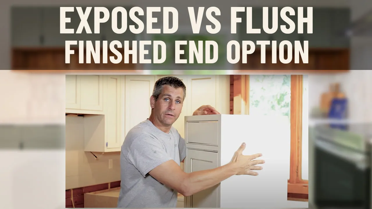 Exposed vs Flush Finished End Option - Cabinet Joint