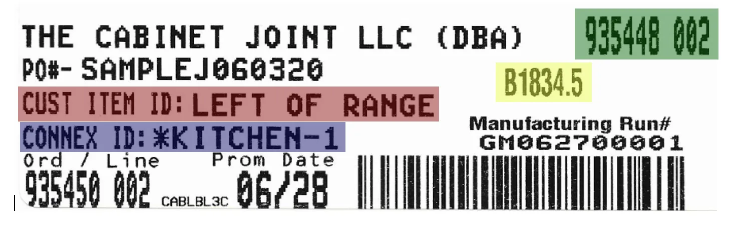 How to Read Your Shipment Labels - Cabinet Joint