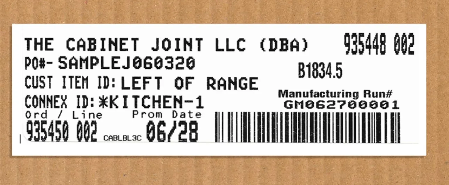 How to Read Your Shipment Labels - Cabinet Joint