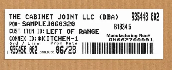 How to Read Your Shipment Labels - Cabinet Joint