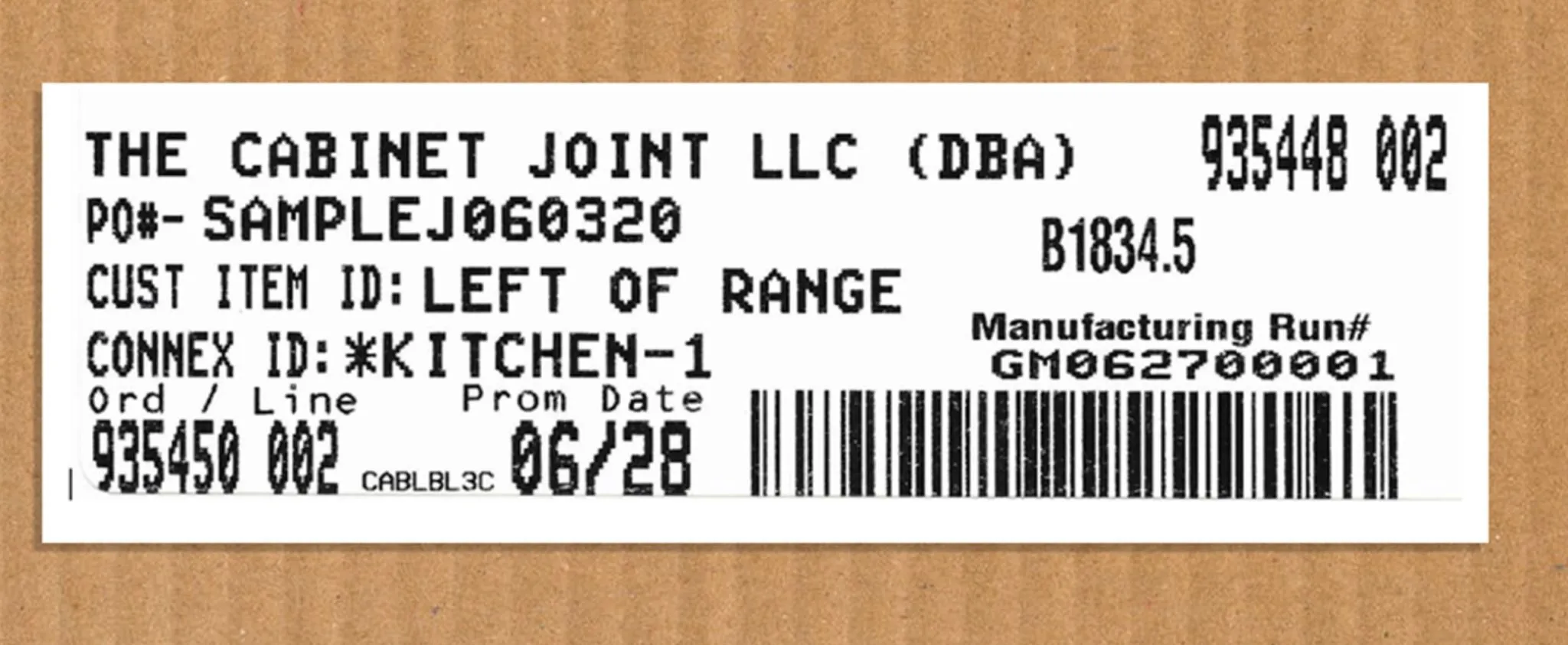 How to Read Your Shipment Labels - Cabinet Joint