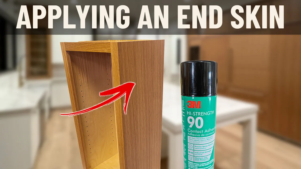 Applying an End Skin - Cabinet Joint