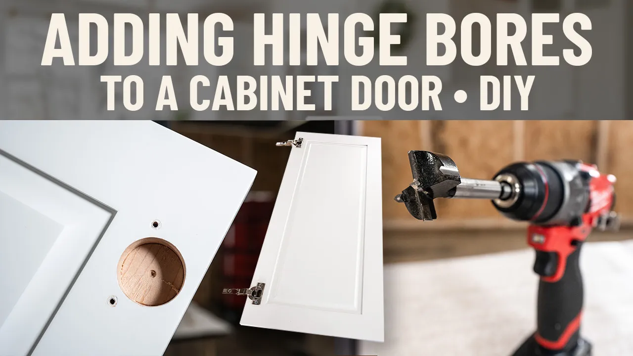 Locating & Drilling a Hinge Bore Into a Cabinet Door - Cabinet Joint