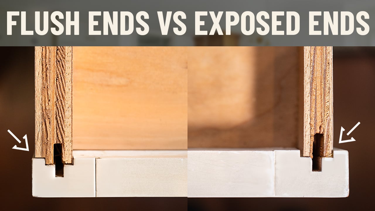 Finished Cabinet Ends - Flush Ends vs Exposed Ends - Cabinet Joint