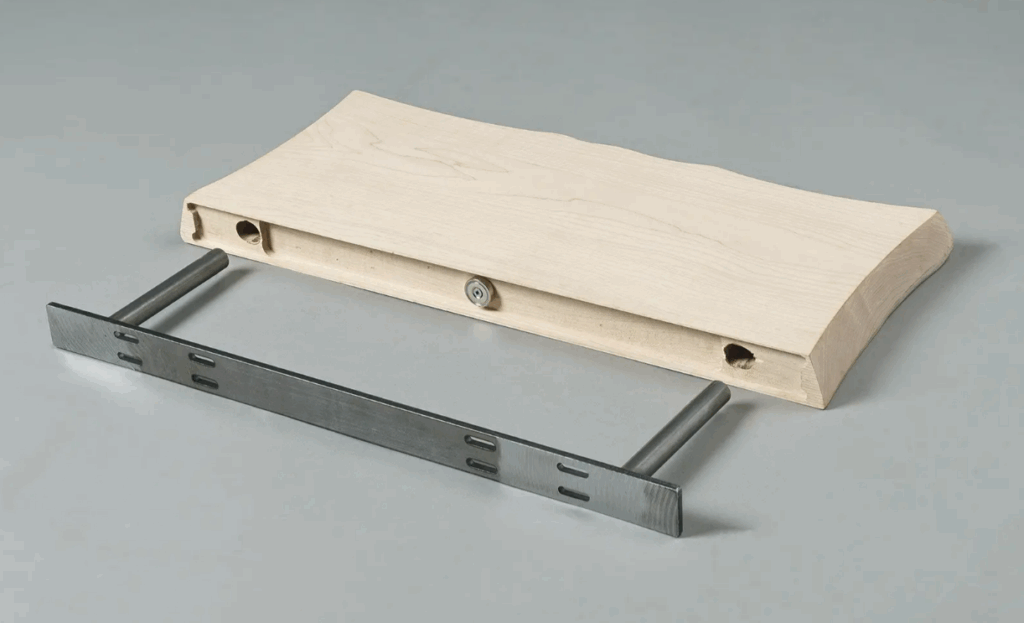 Solid Wood Floating Shelf - Cabinet Joint