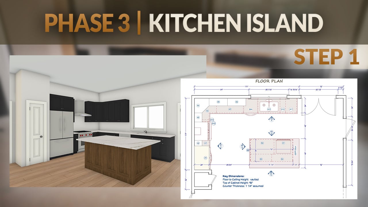 3.1 • How to Plan & Position Your Kitchen Island | Step 1 - Cabinet Joint